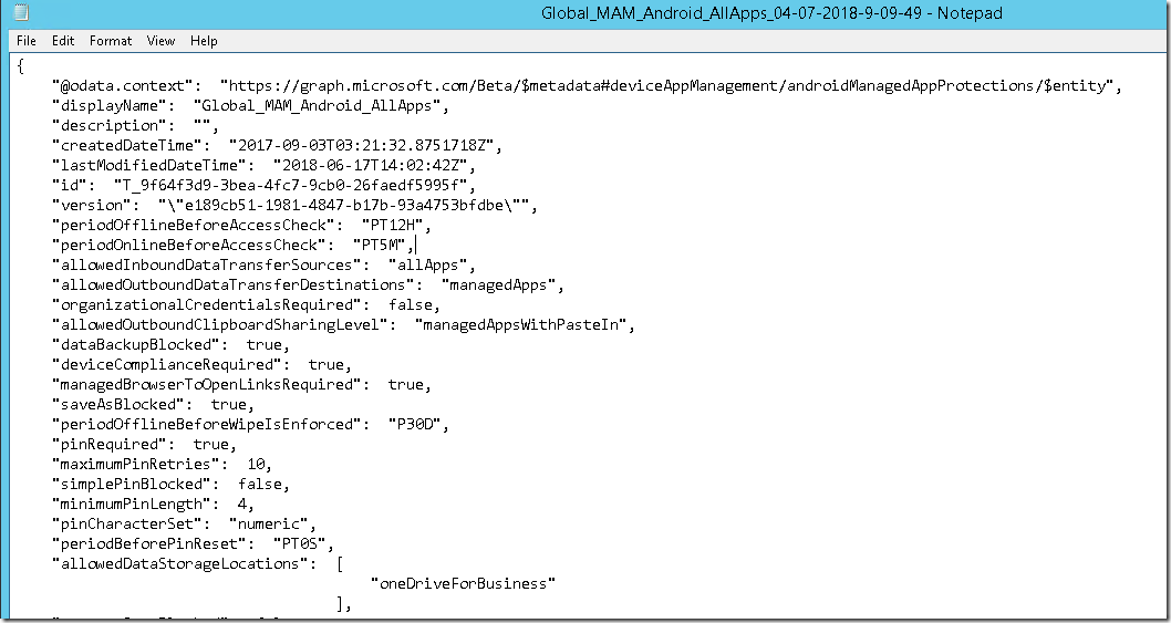 How to export Intune MAM policy settings using powershell ? – All about Microsoft Endpoint Manager
