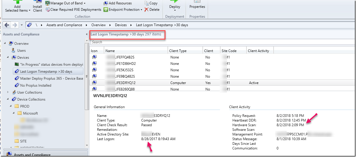 Sccm Collection For Active Inactive Computers Using Last Logon Timestamp And Troubleshooting