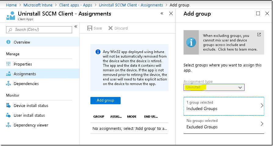 How To Uninstall Sccm Client Using Intune Win32 App Management All About Microsoft Endpoint