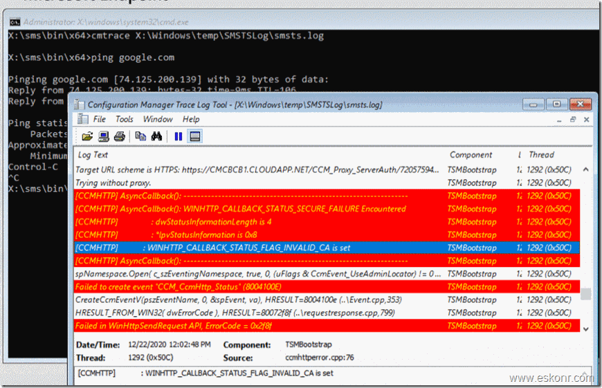Certificate error while deploying an OS over CMG using bootable media – All about Microsoft ...