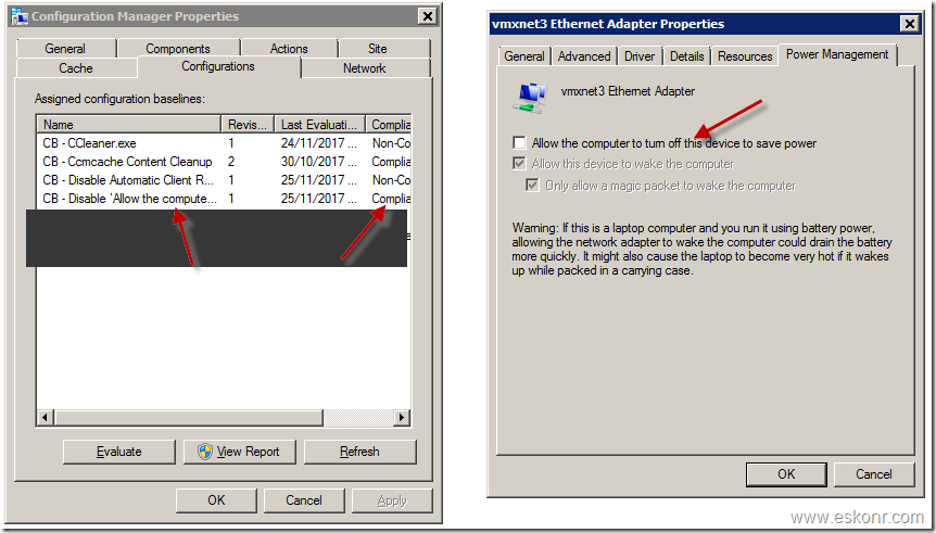 How to change Power Management settings using Configmgr Compliance ...