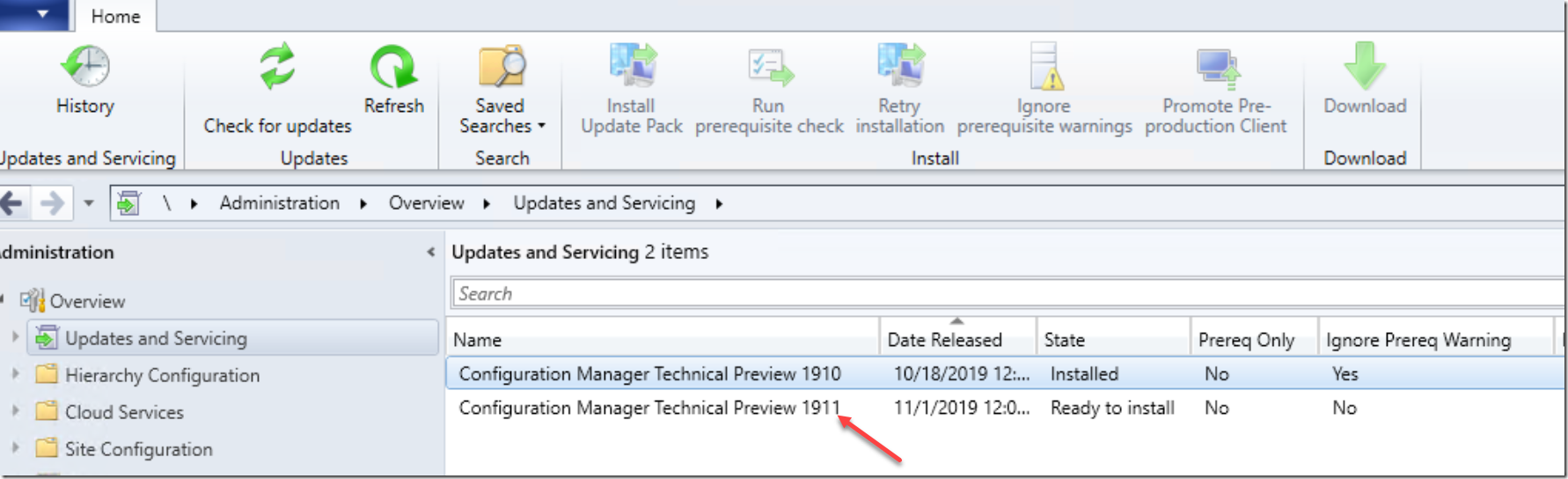 SCCM ConfigMgr technical preview version 1911 is available (in-console ...