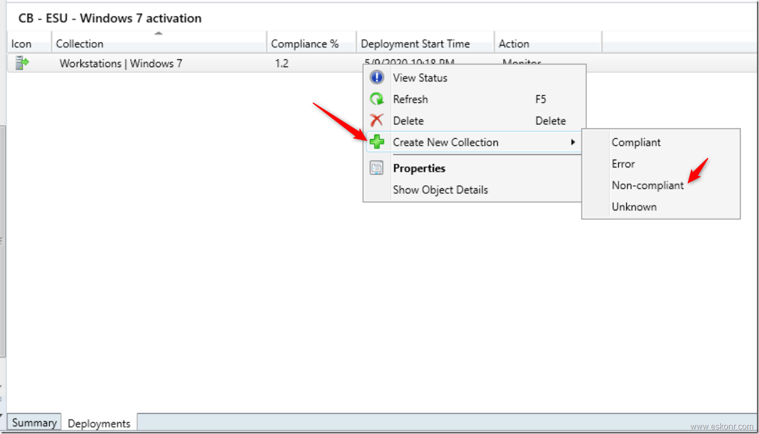 Use SCCM compliance settings to detect the ESU activation for windows 7 ...