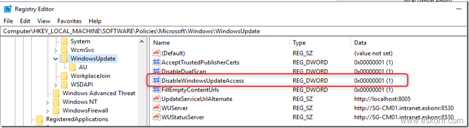 Managing windows updates using Configuration Manager and Group policy ...