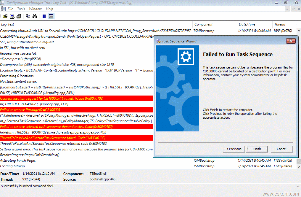 Certificate error while deploying an OS over CMG using bootable media ...