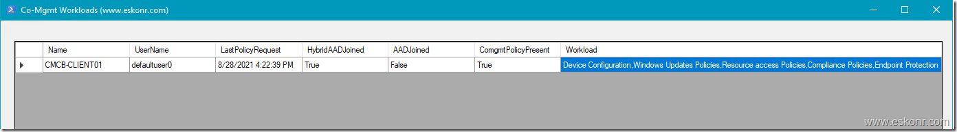 SCCM Right Click Tool Managed workloads of co-managed device – All ...